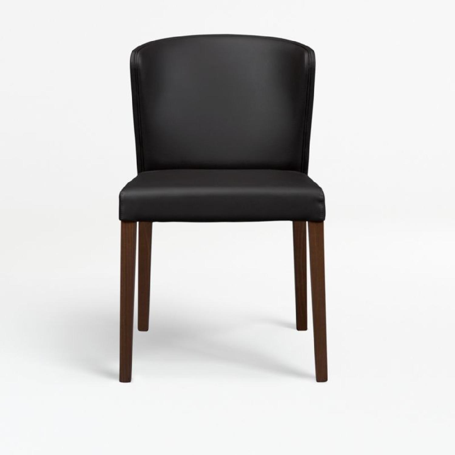 Crate & Barrel 6 Curran Moss Brown Dining Chairs - AptDeco