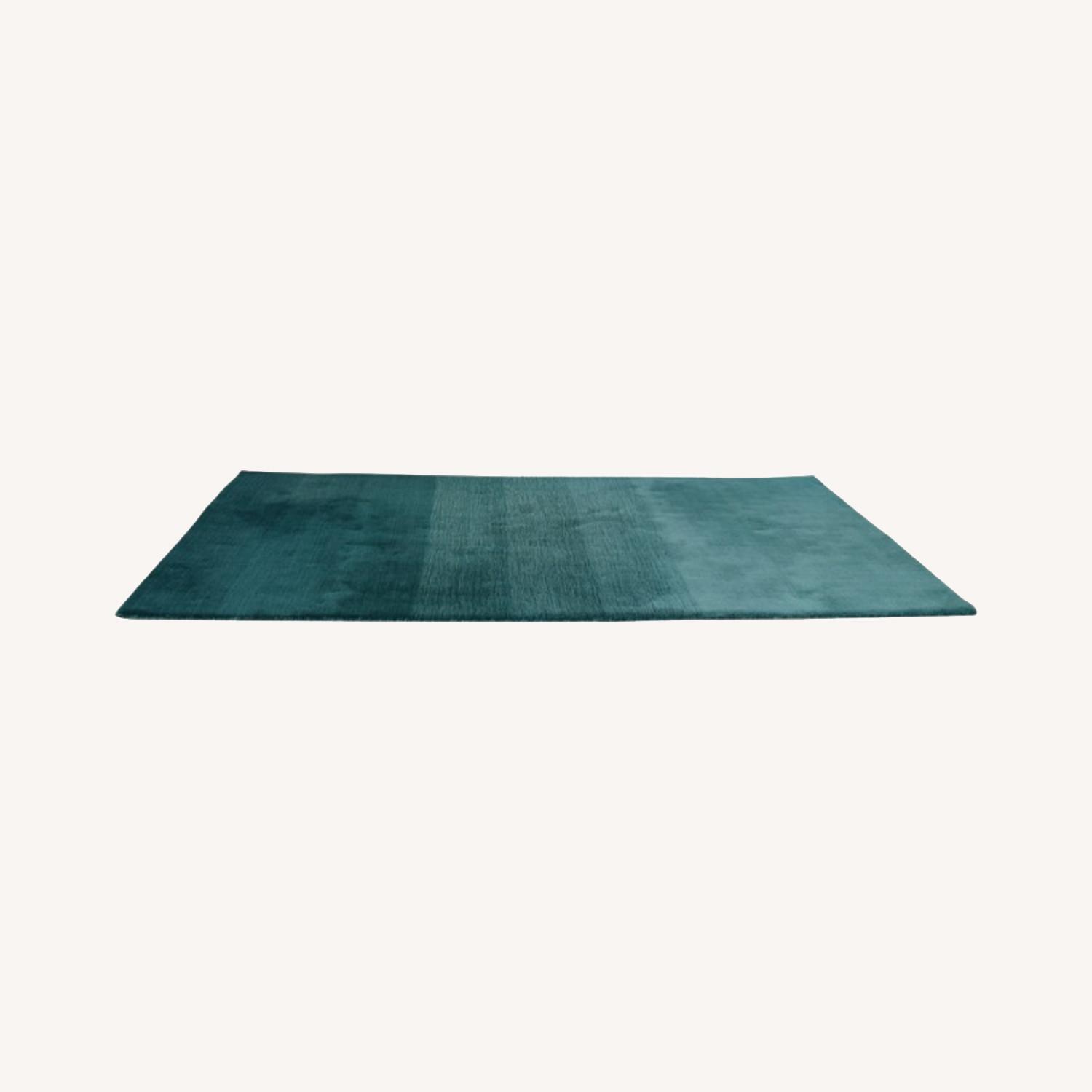 CB2 Teal Area Rug - AptDeco