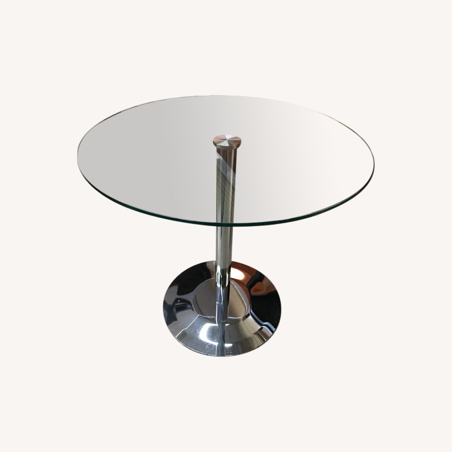 Round Glass Table - AptDeco