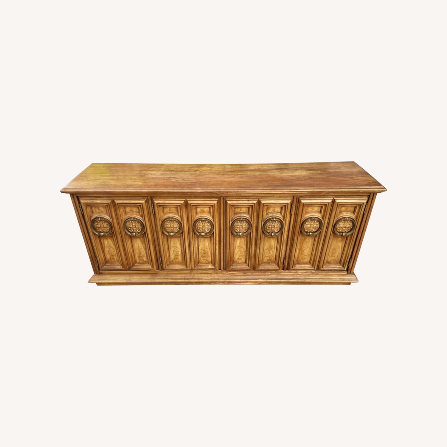 Churchill Furniture 1970s Server w/ Brass Handles - AptDeco