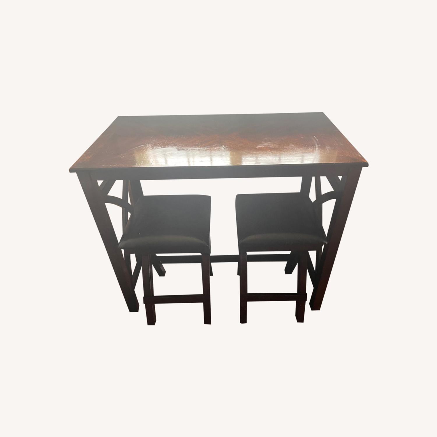 2-Person Dinning Set Table w/ Stools - AptDeco
