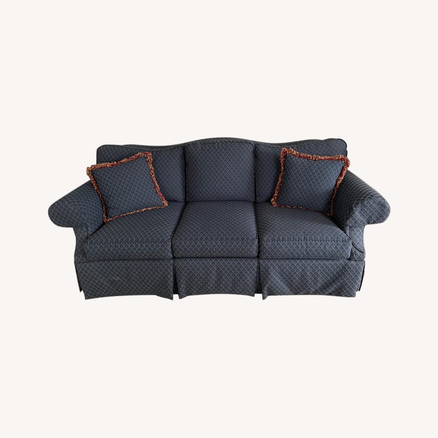 Ethan Allen Blue Couch - AptDeco