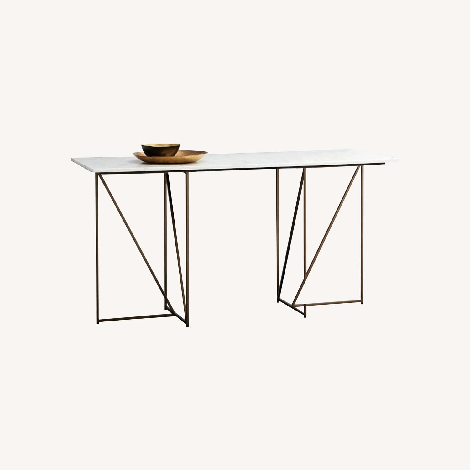 West Elm Marble & Brass Geo Desk - AptDeco