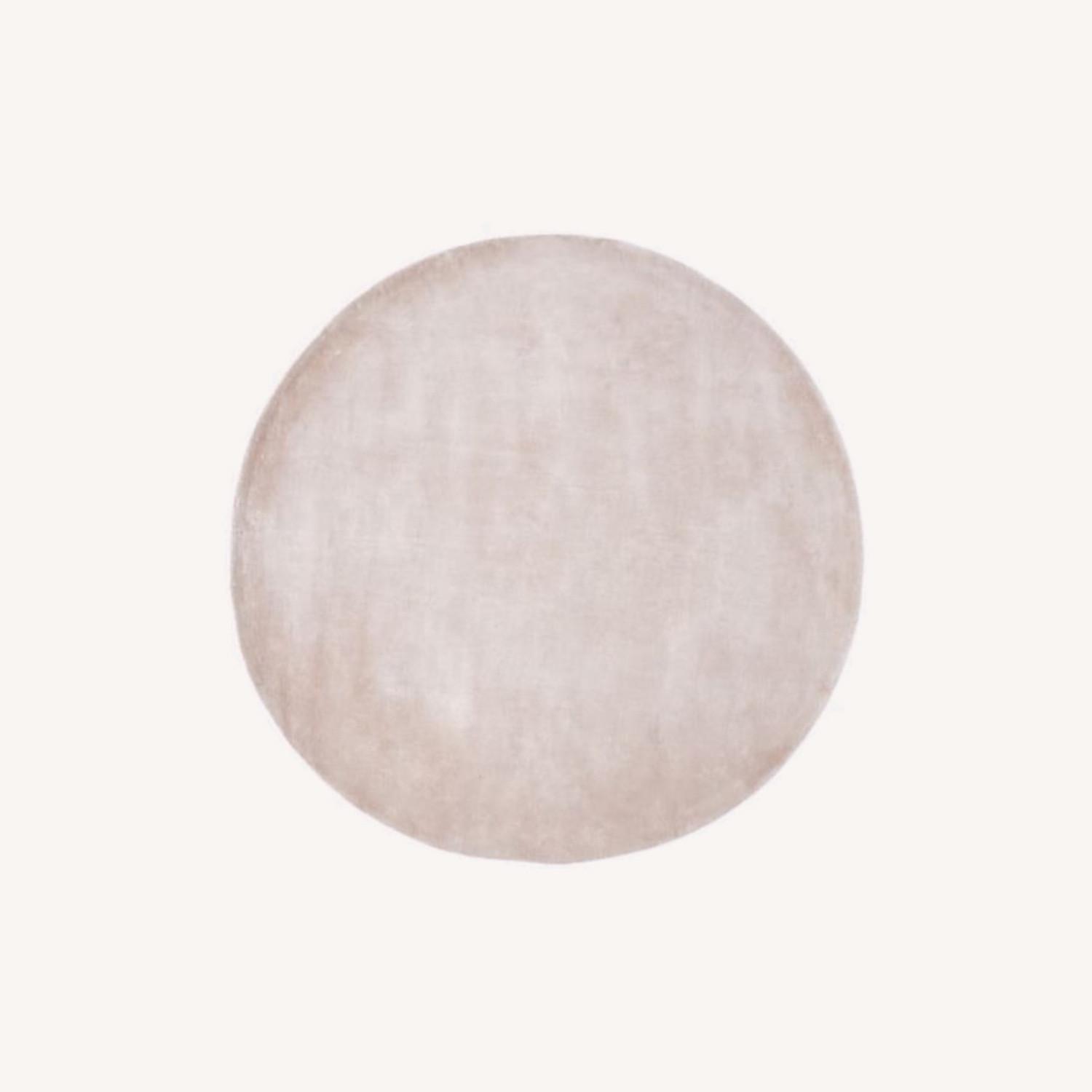 West Elm Lucent Circle Rug Dusty Pink - AptDeco