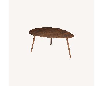 Article Amoeba Walnut Coffee Table Large Triangle - AptDeco