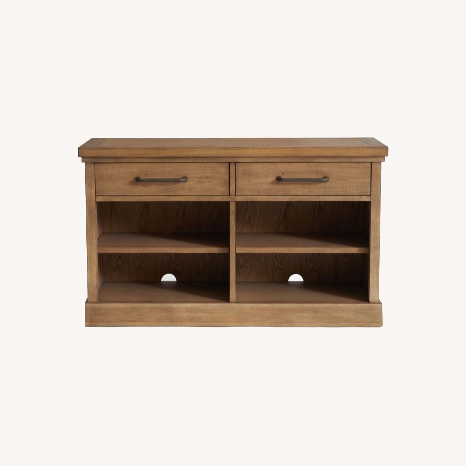 Pottery Barn Fort 54" Wood Buffet, Smoked Nutmeg - AptDeco