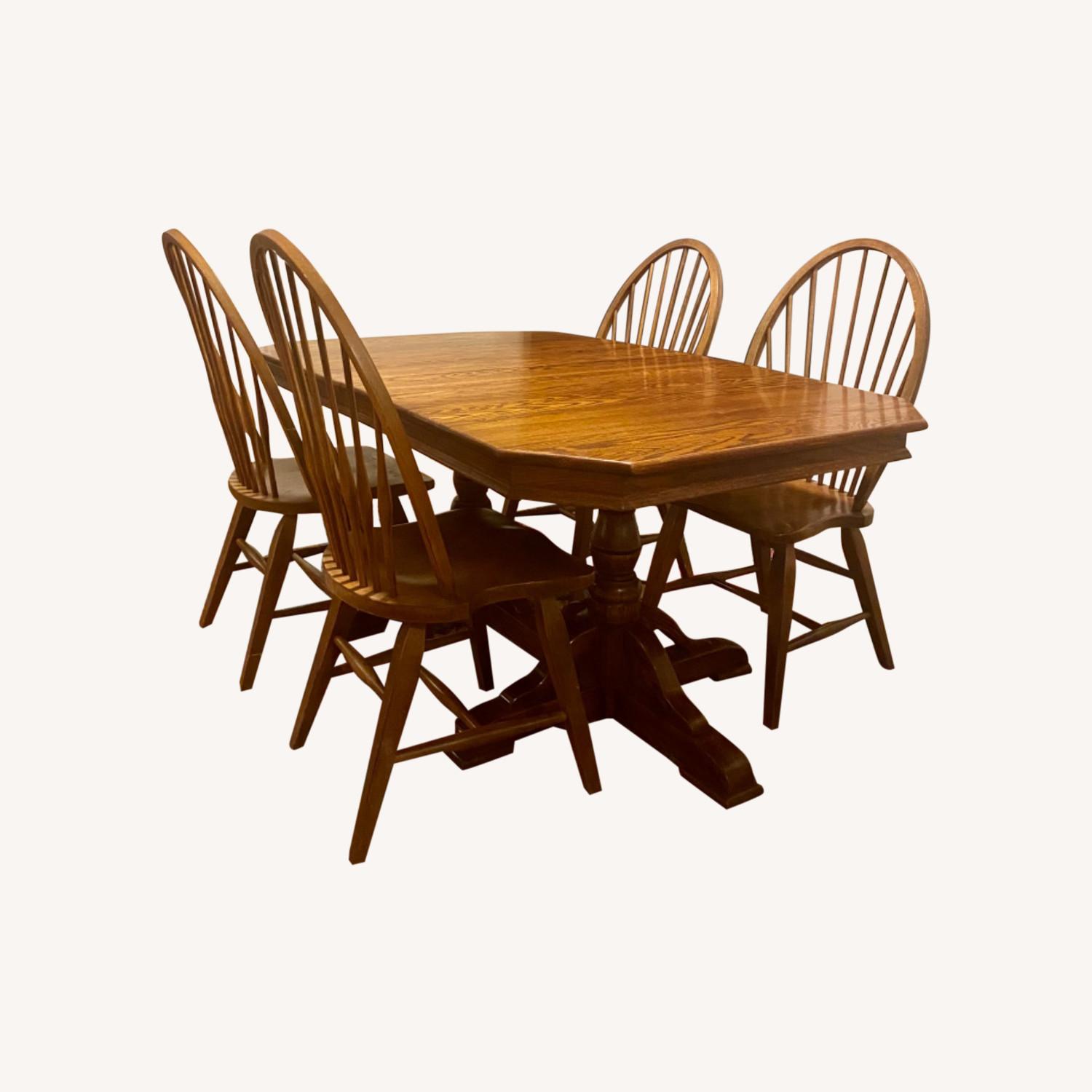 Oak Dining Table Expandable - AptDeco