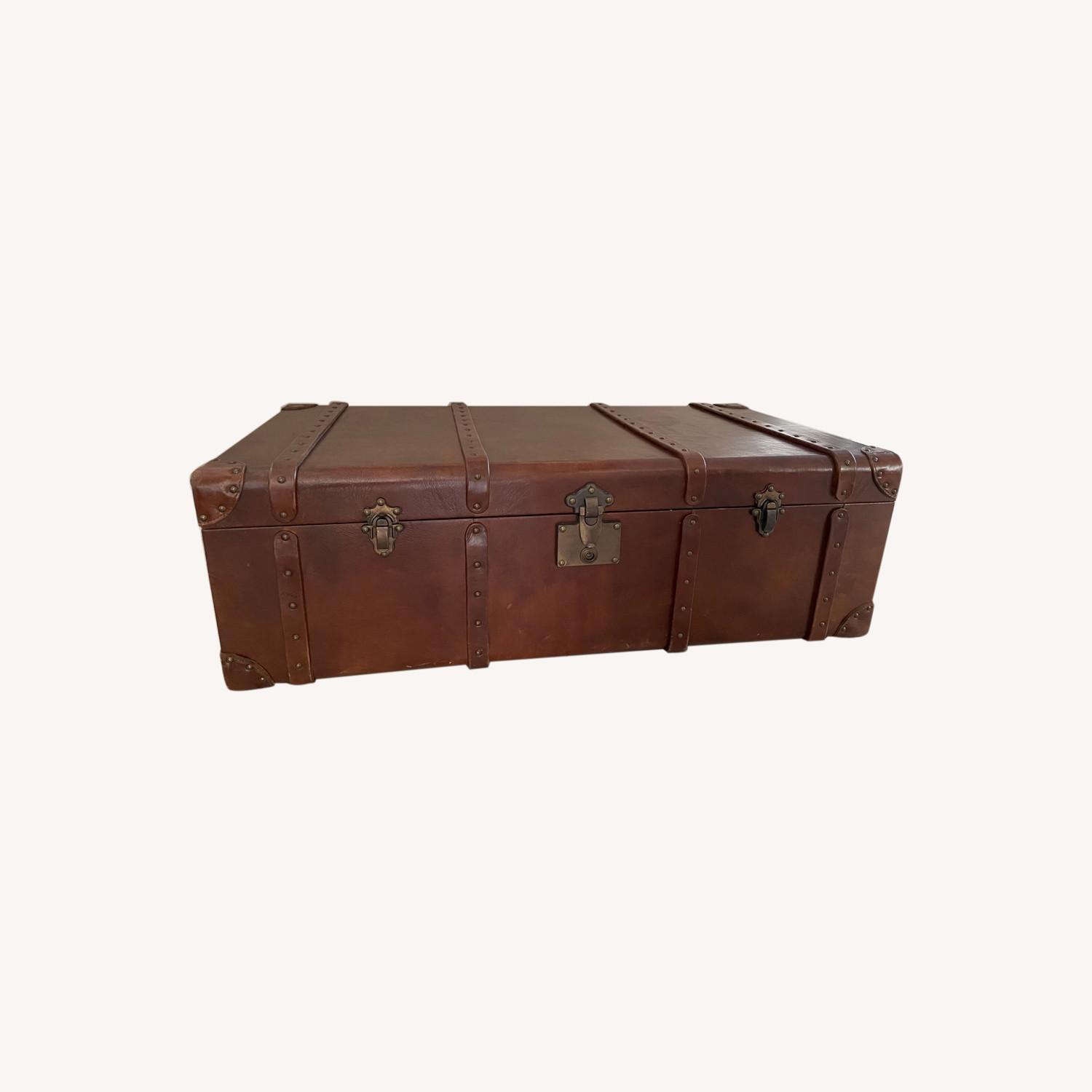 Handmade Vintage Leather Trunk - AptDeco