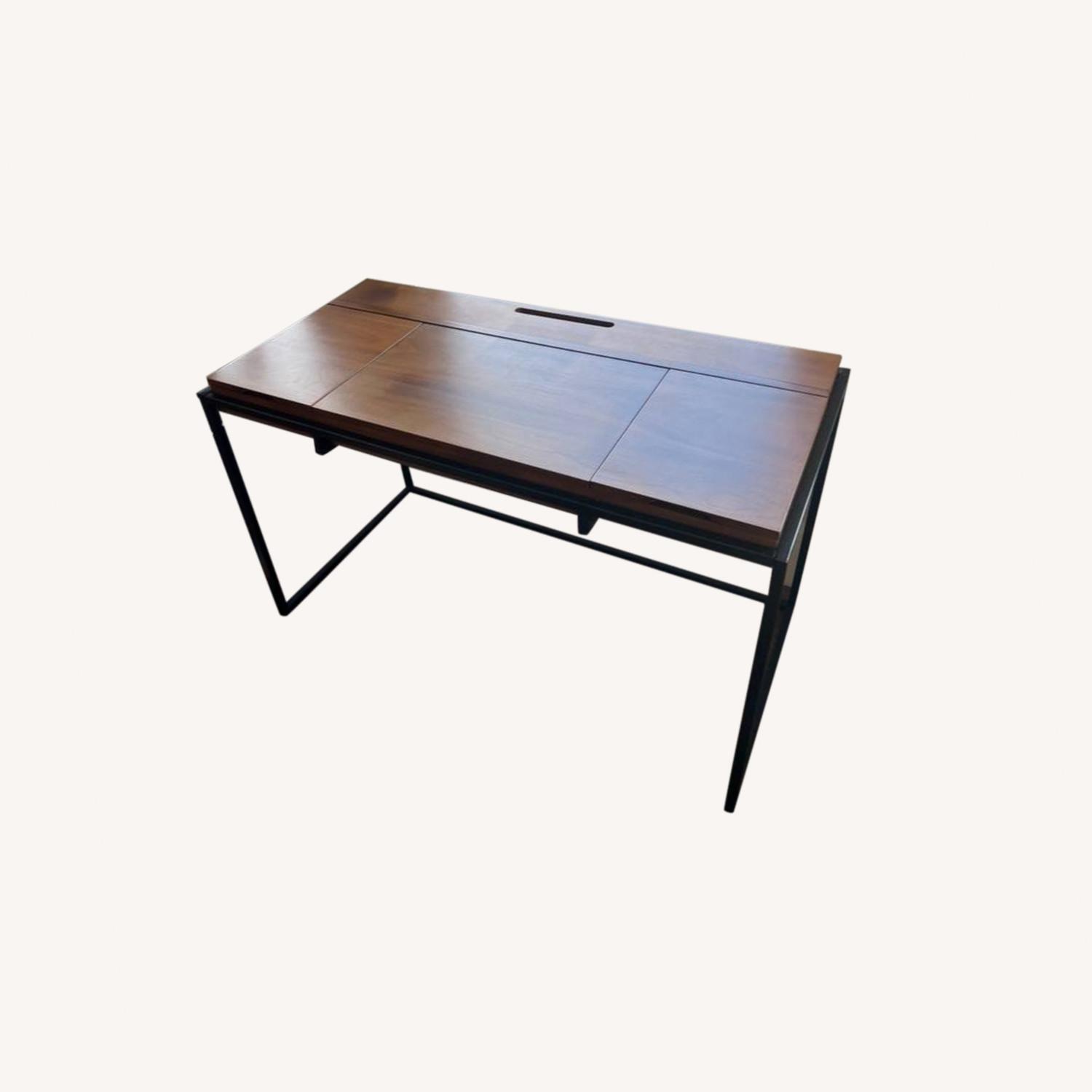 Article Walnut Wood Desk w/ Metal Frame - AptDeco
