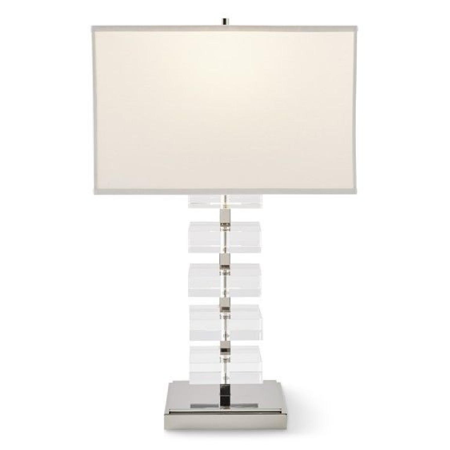 Williams Sonoma Stacked Crystal Table Lamp - AptDeco