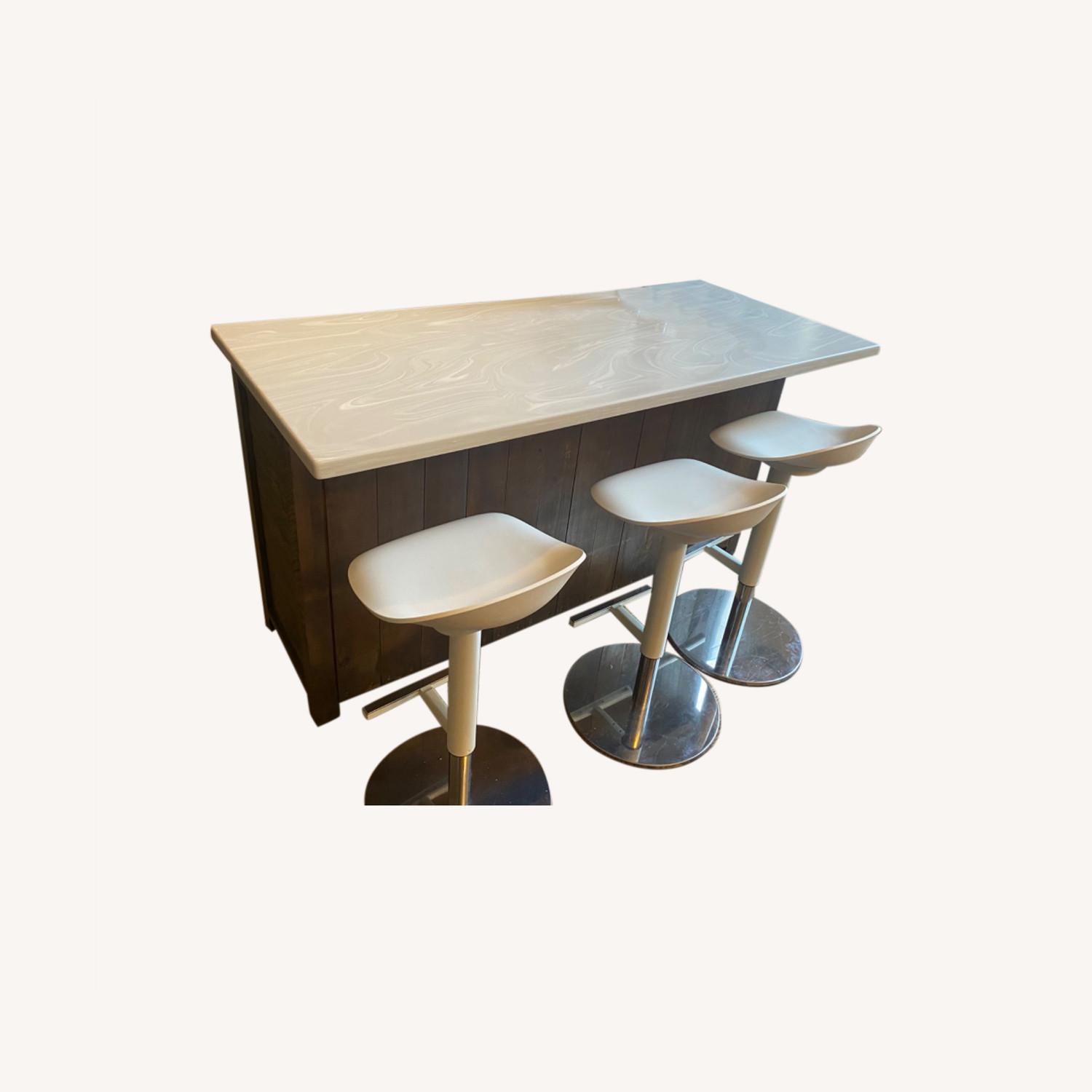 Kitchen Island/Credenza w drawers/cabinets/stools - AptDeco