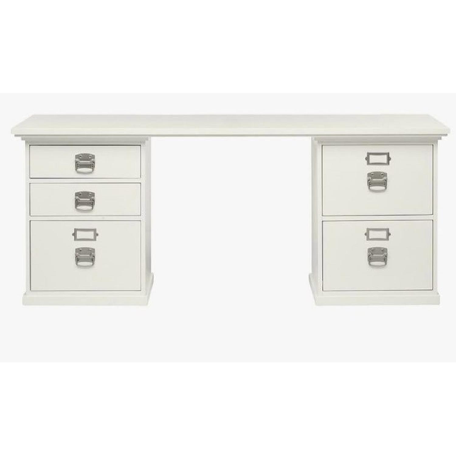 Pottery Barn Bedford Desk with Drawers - AptDeco