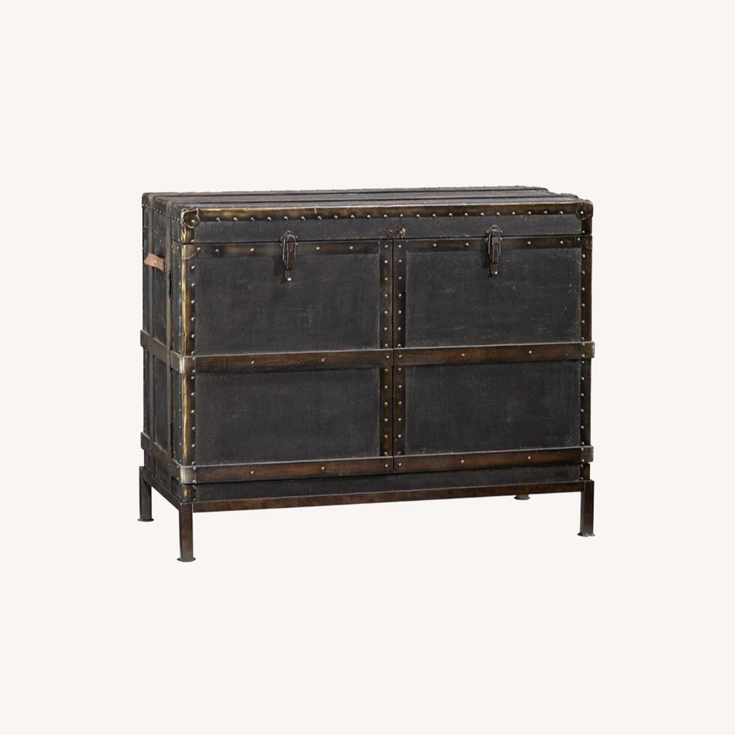 Pottery Barn Ludlow 44.5" Trunk Bar Cabinet, Black - AptDeco