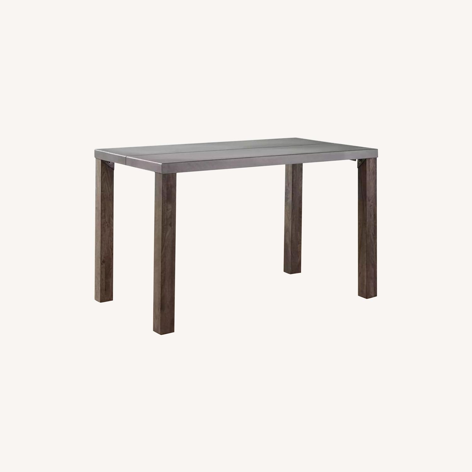 Crate and Barrel Dining Table Industrial Modern - AptDeco