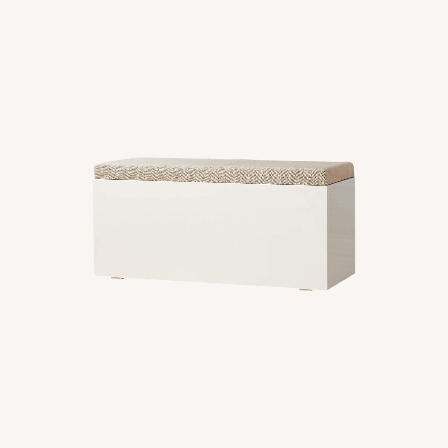 CB2 Catch-All Sand Storage Bench - AptDeco