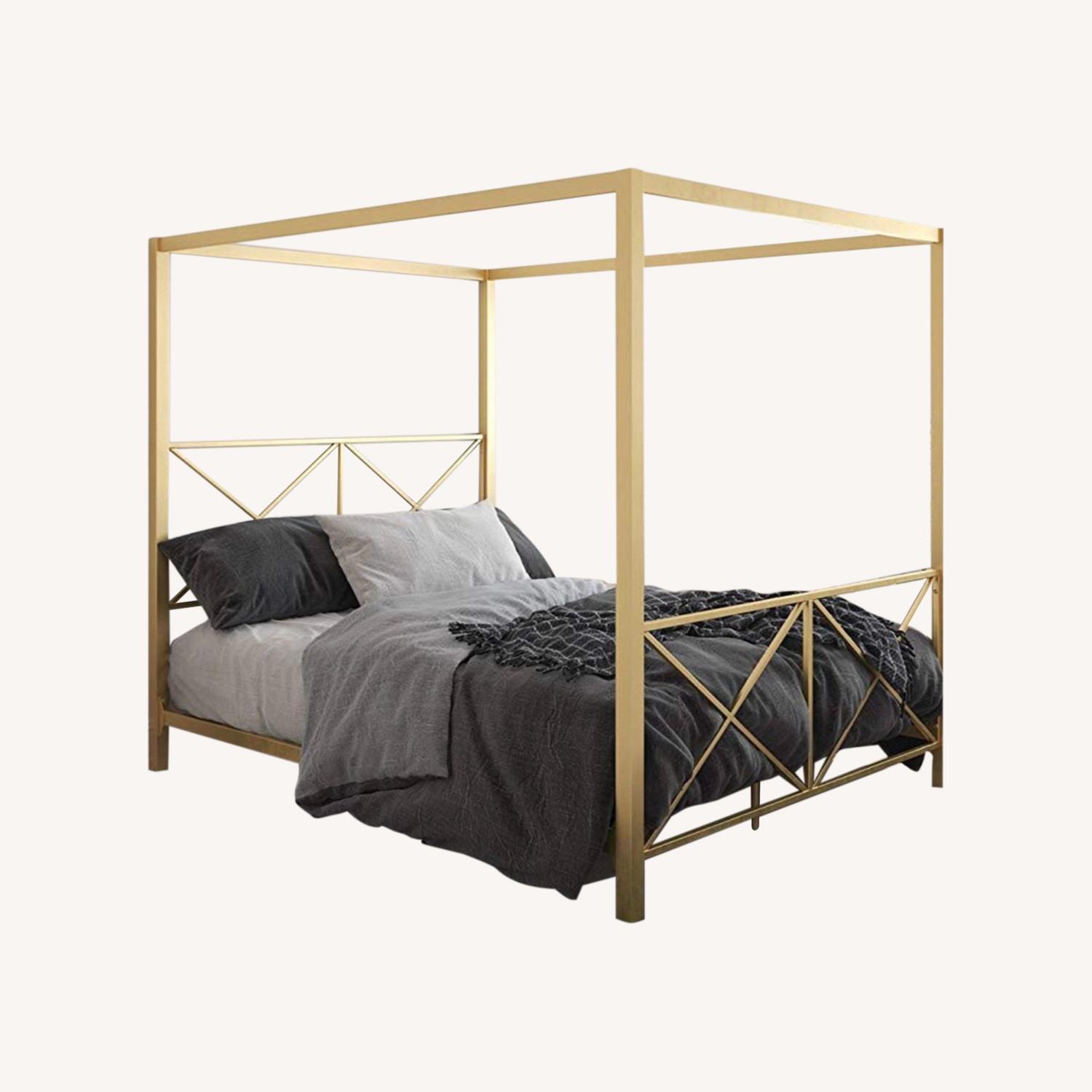 Queen Sized Canopy Bed - AptDeco