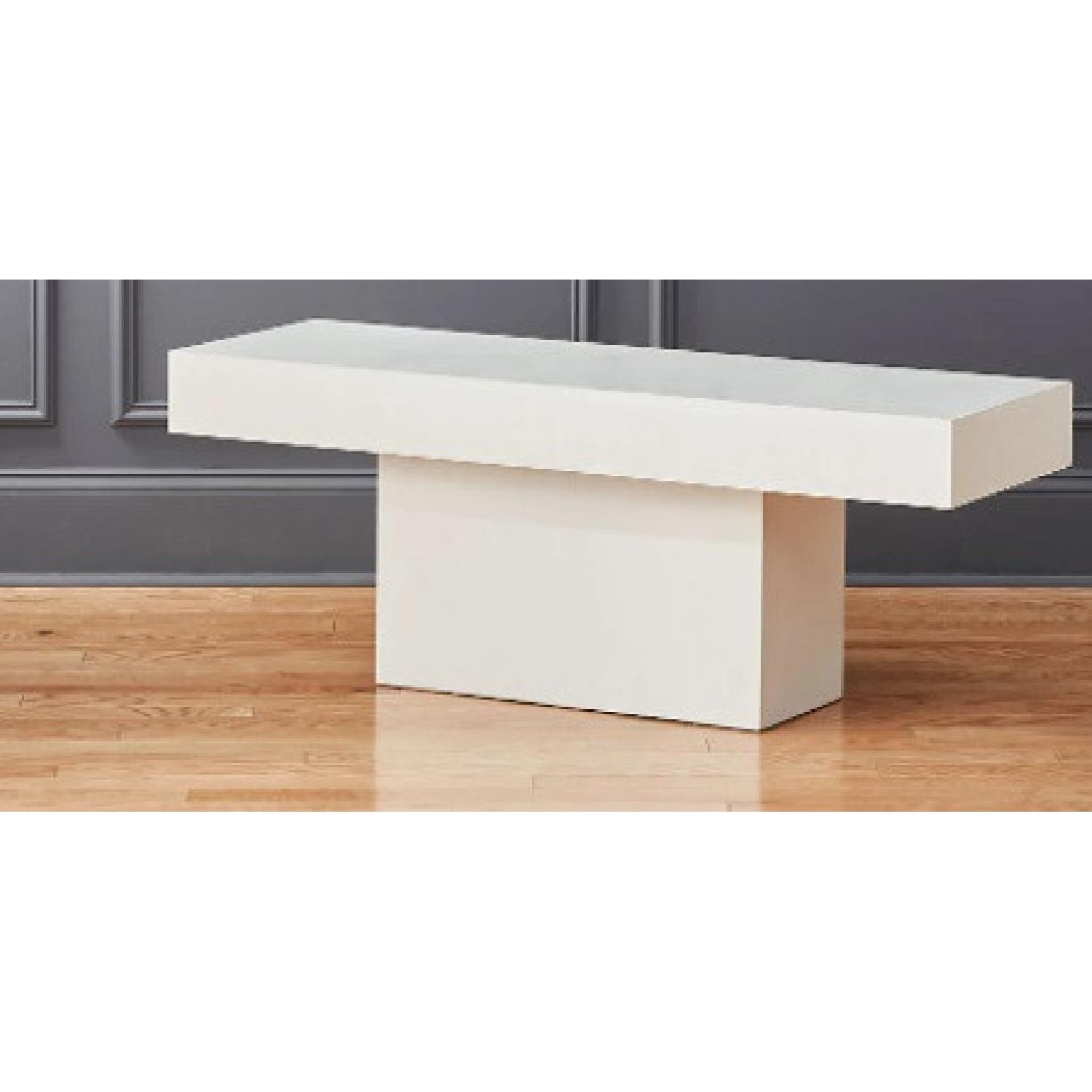 CB2 Fuze Bench in White Stone - AptDeco