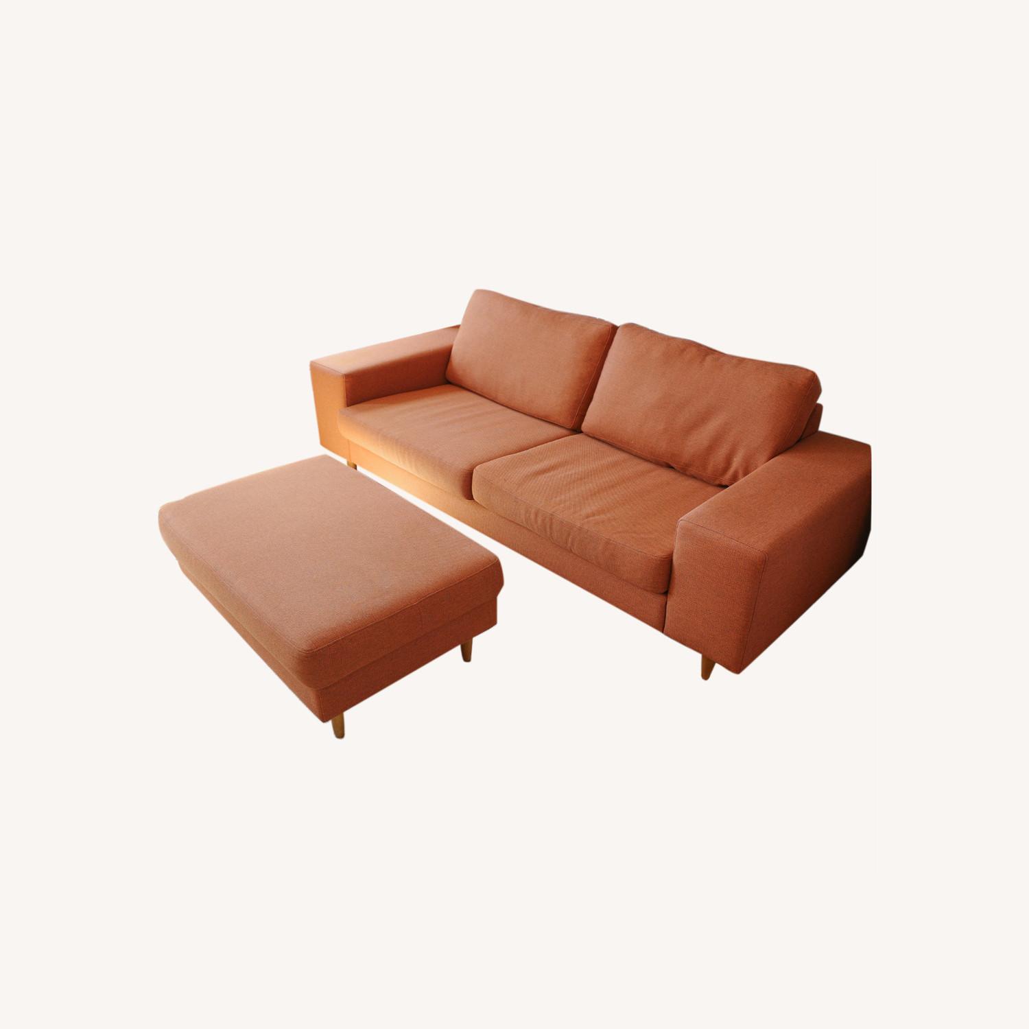 BoConcept Invidi Sofa + Ottoman - Burnt Orange - AptDeco