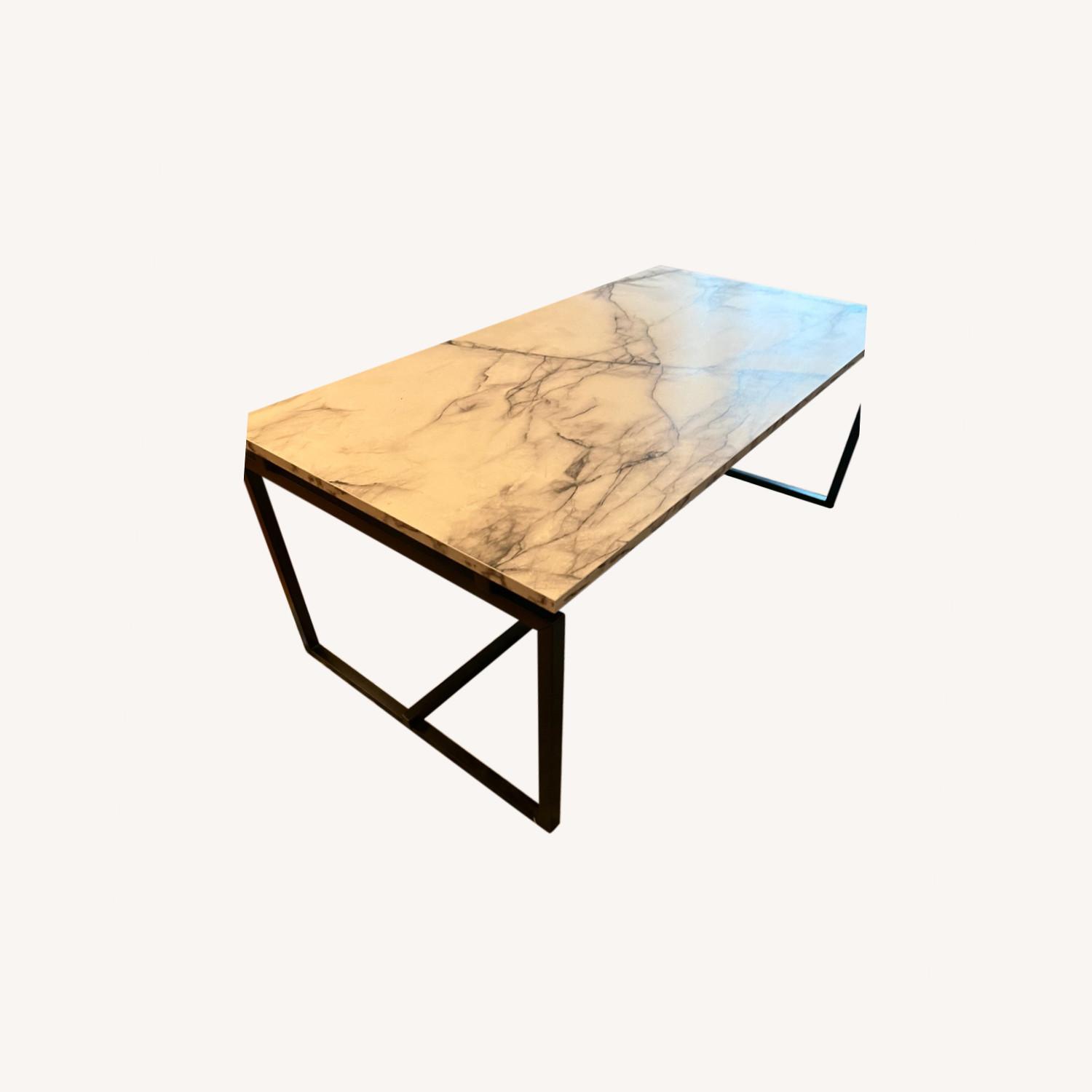 Faux Marble Lightweight Coffee Table - AptDeco