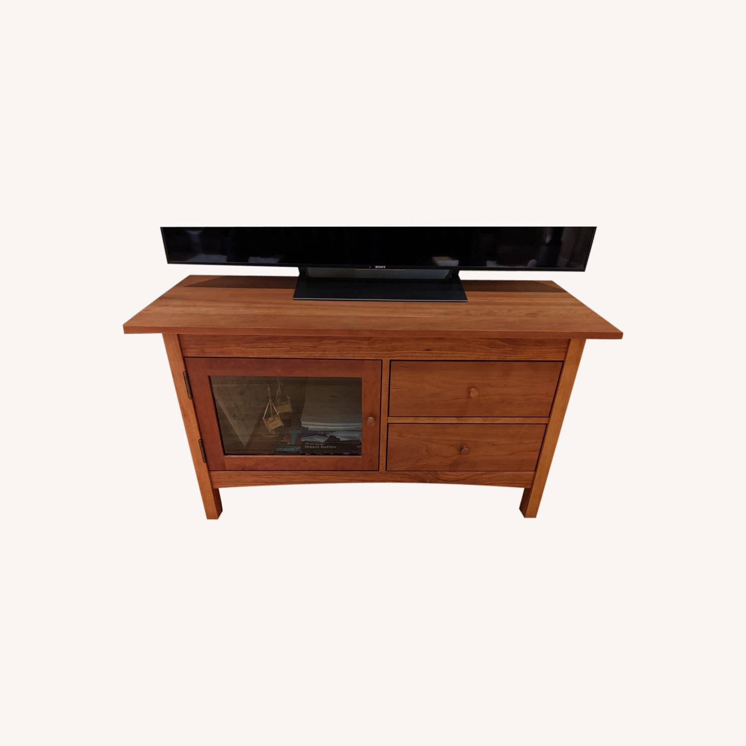 Modern Shaker Two Drawer Media Console - AptDeco