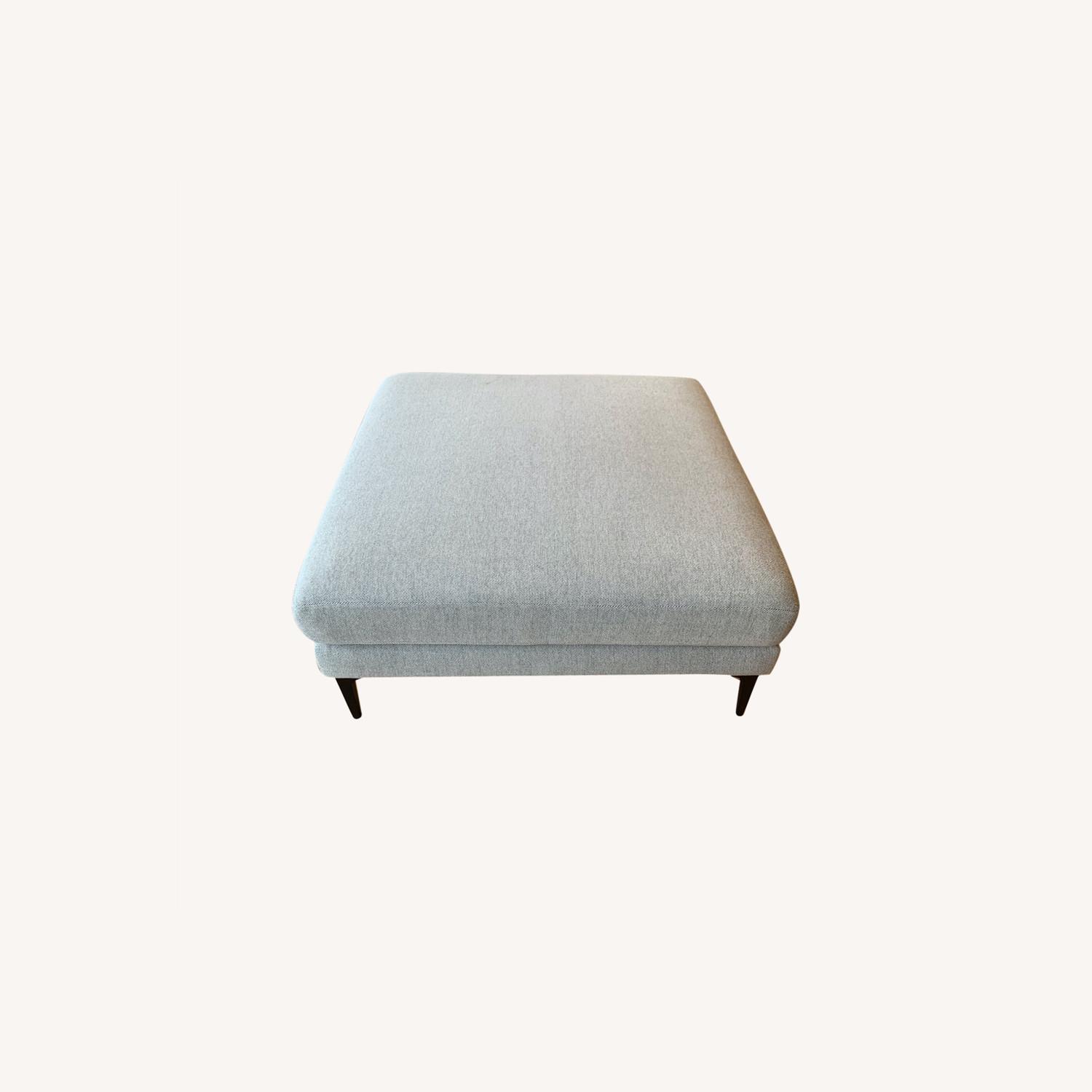 West Elm Andes Ottoman in Light Grey - AptDeco