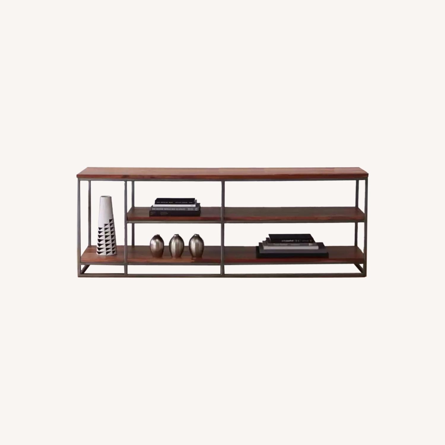 Wood and Metal CB2 Framework Console - AptDeco