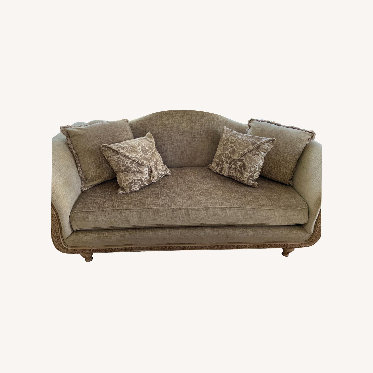 Vintage/Antique Light Brown Sofa - AptDeco