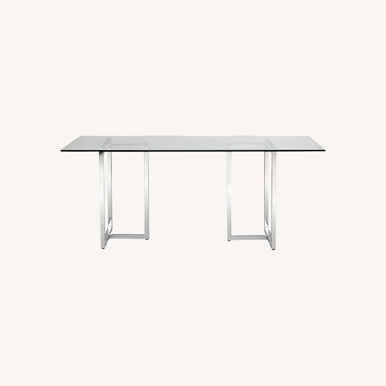 CB2 Silverado Chrome Dining Table - AptDeco
