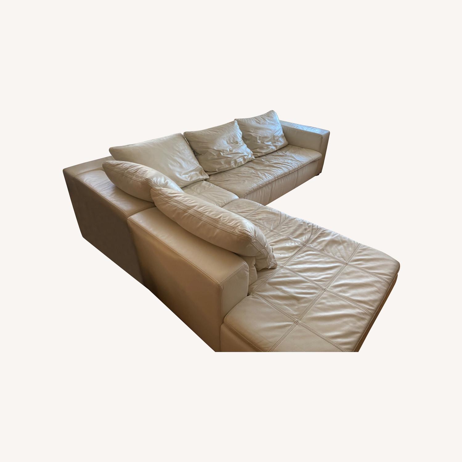 BoConcept Mezzo Sectional, White Leather - AptDeco