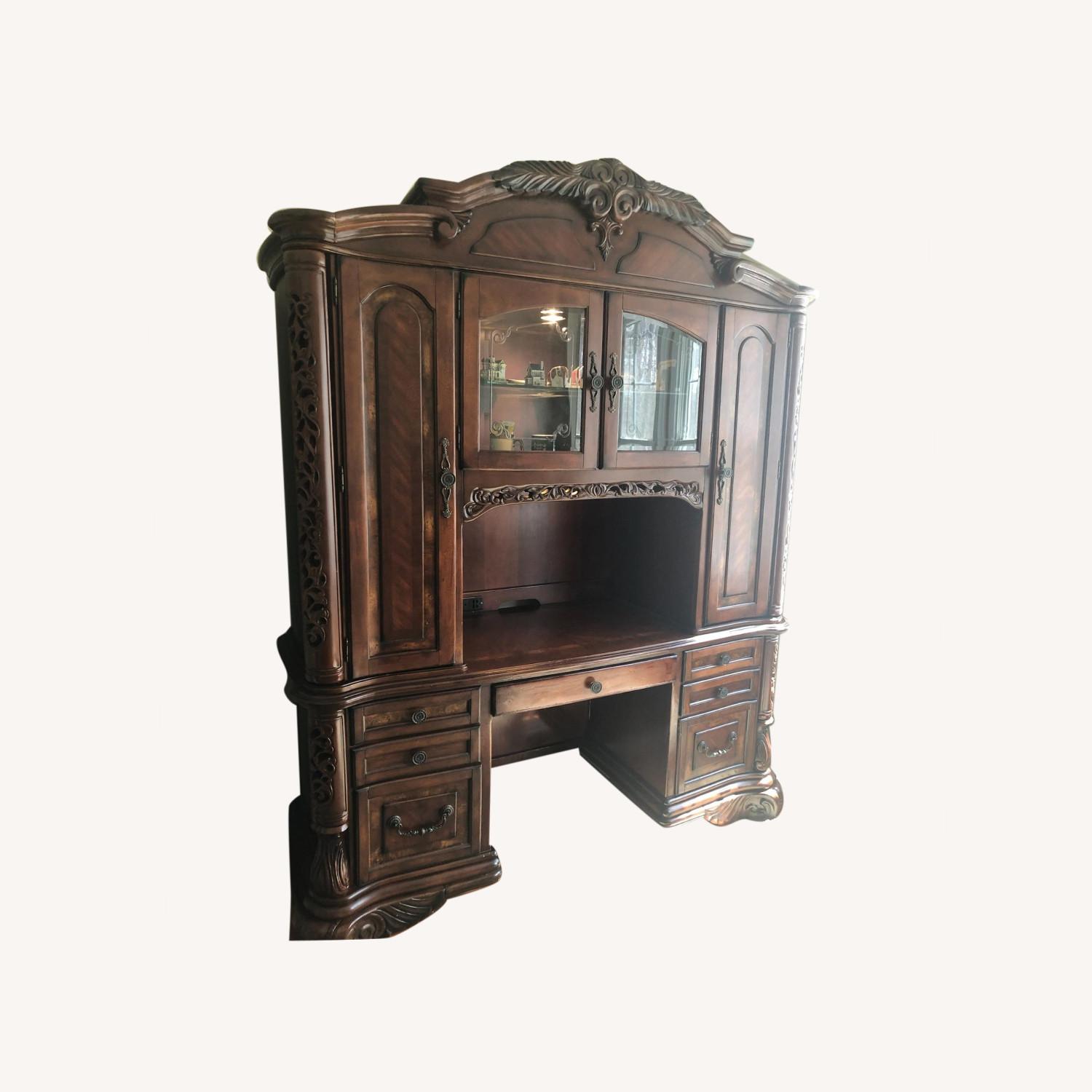 Micheal Amini Excelsior Desk and Hutch - AptDeco