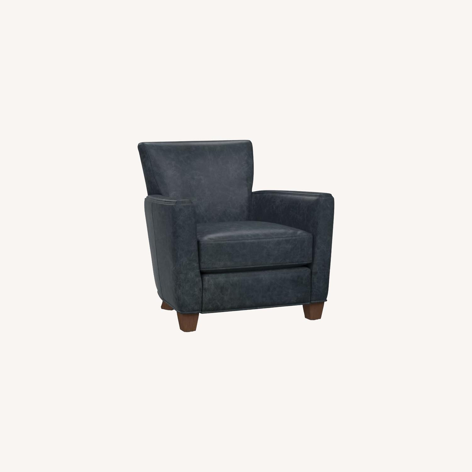 Pottery Barn Irving Square Arm Leather Recliner - AptDeco