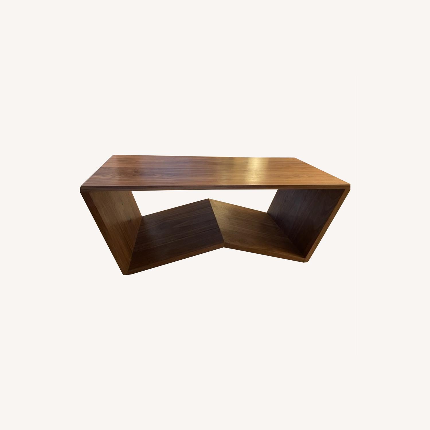 Solid Walnut Designer Coffee Table - AptDeco