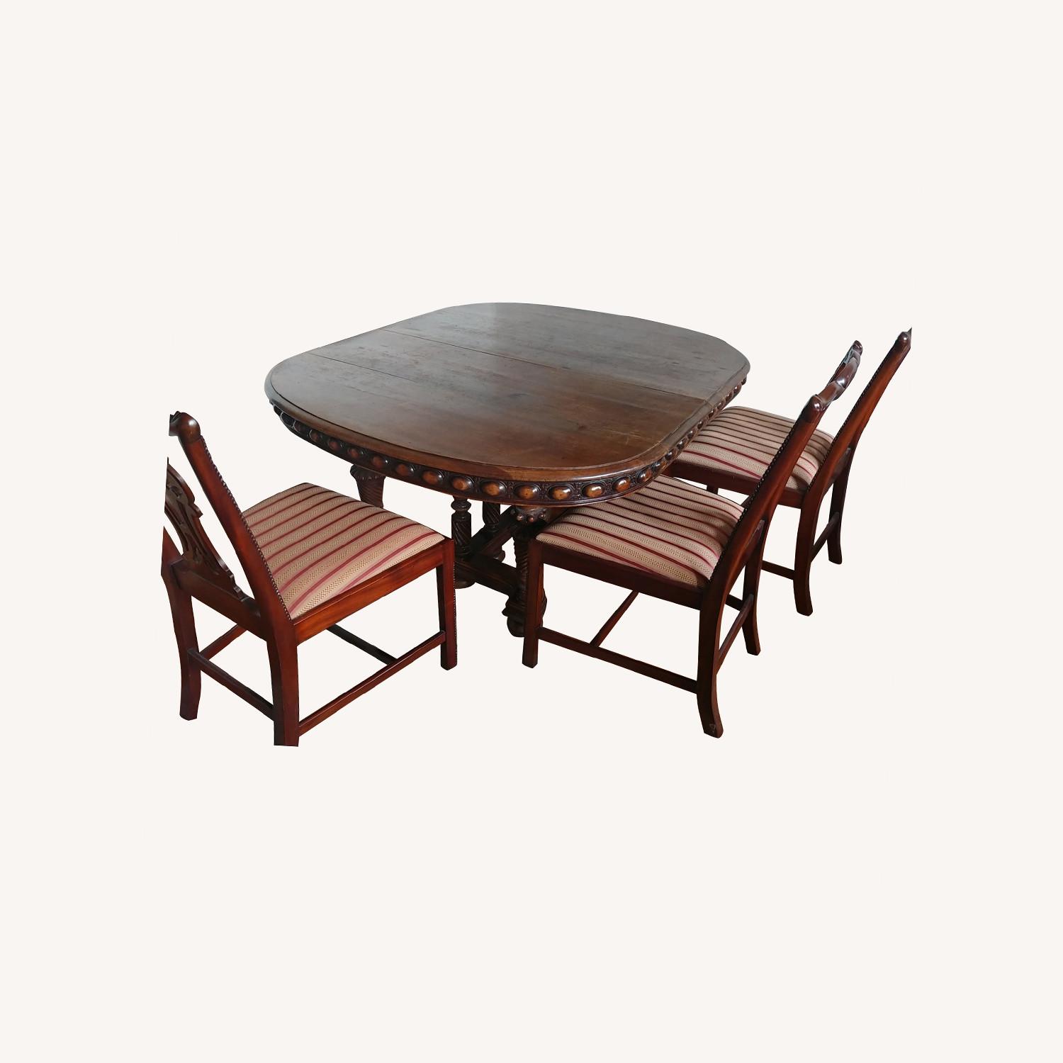 ABC Home - Dining Table with 6 Chairs and 5 Leafs - AptDeco