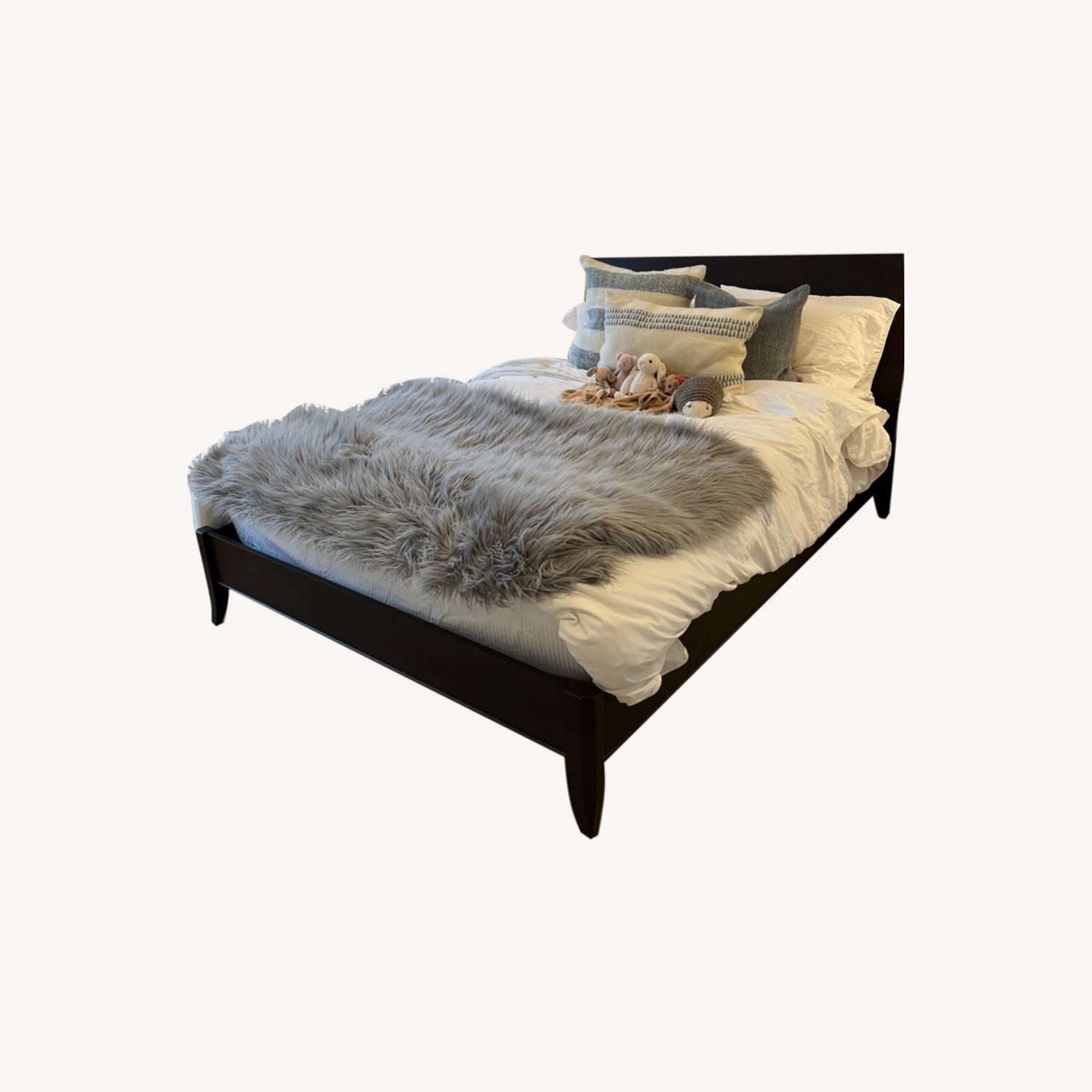 Crate & Barrel Sleek and Timeless Espresso Color Bed - AptDeco