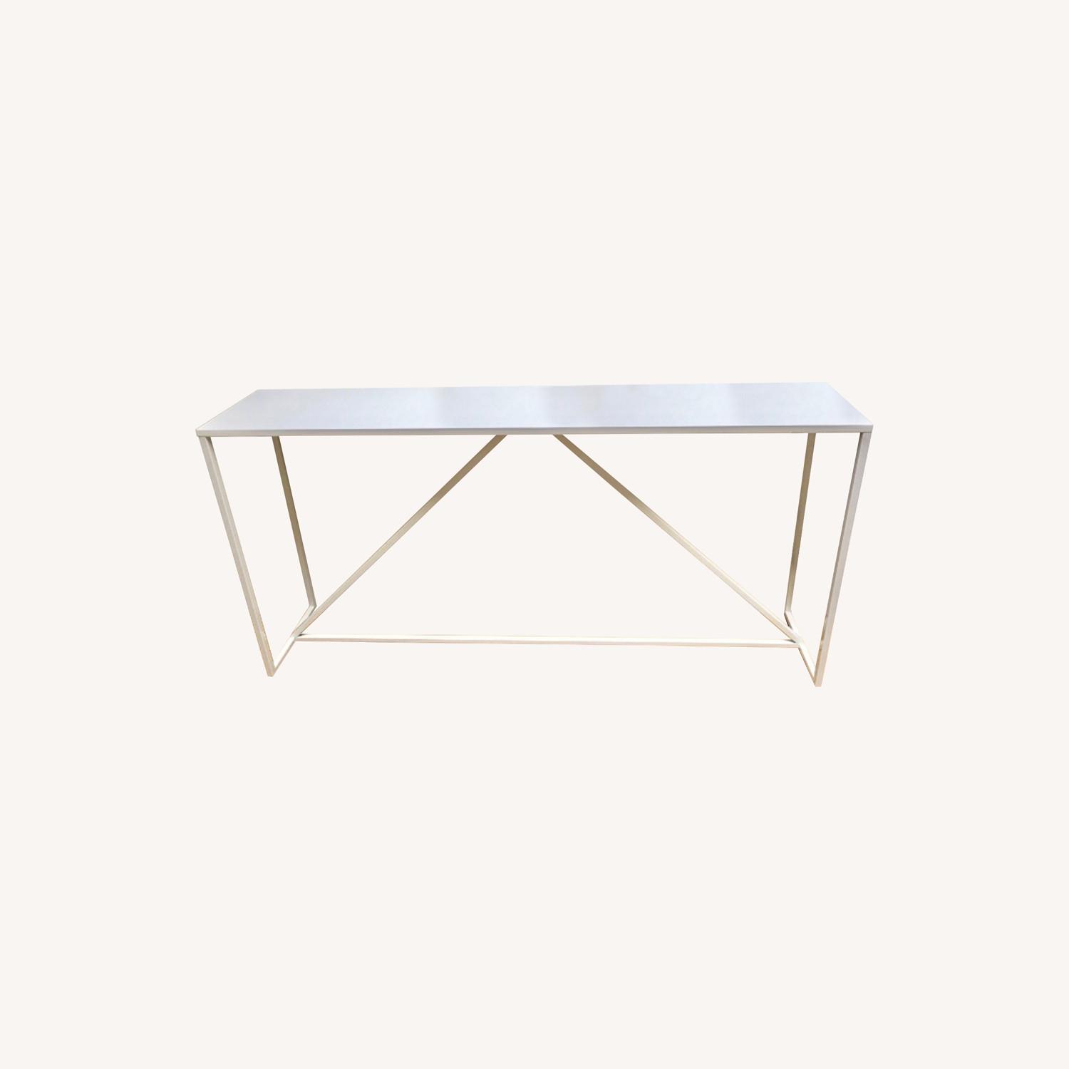 White Blu Dot Strut Console Table - AptDeco