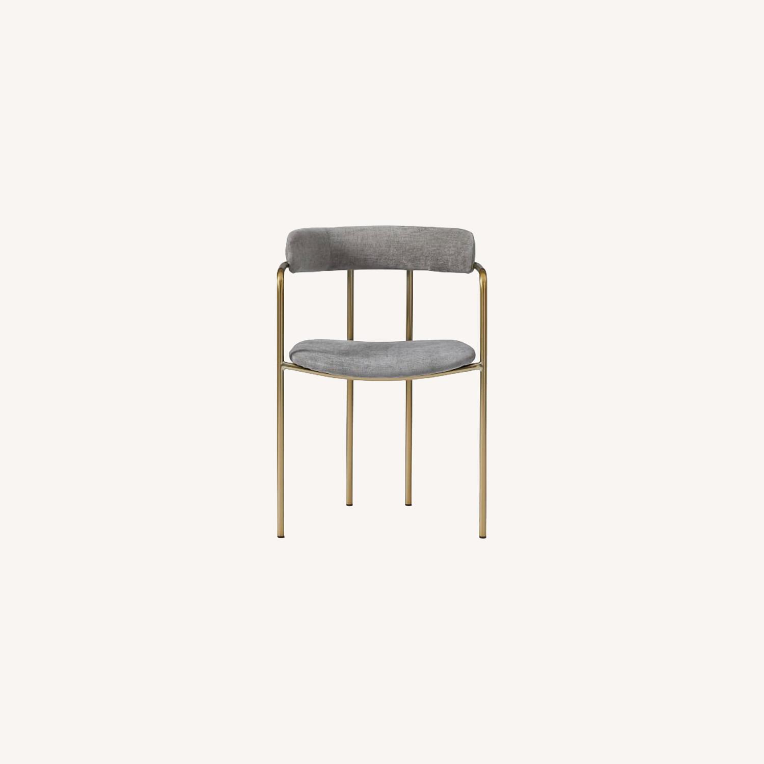 West Elm Lenox Dining Chair, Distressed Velvet - AptDeco