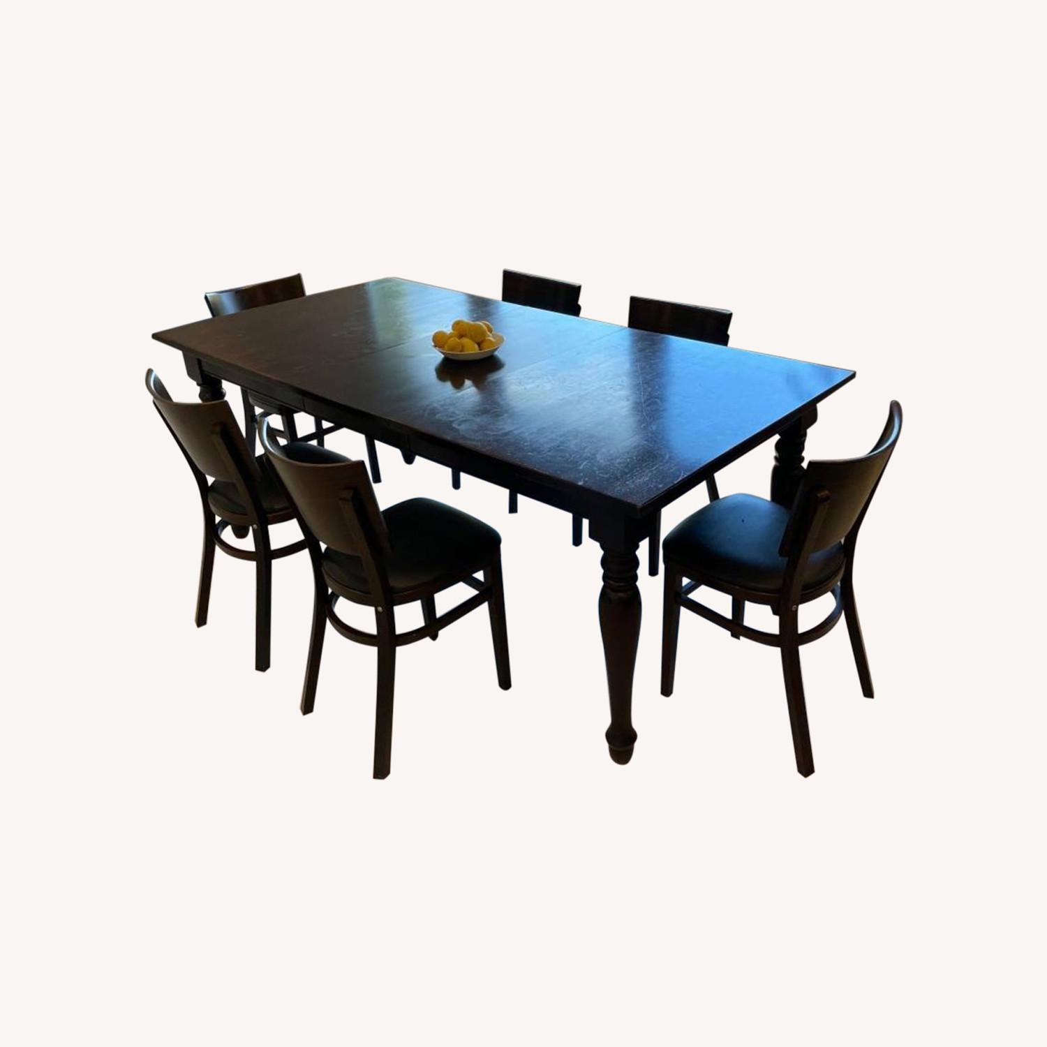 Crate and Barrel Solid Wood Dining Table & Chairs - AptDeco