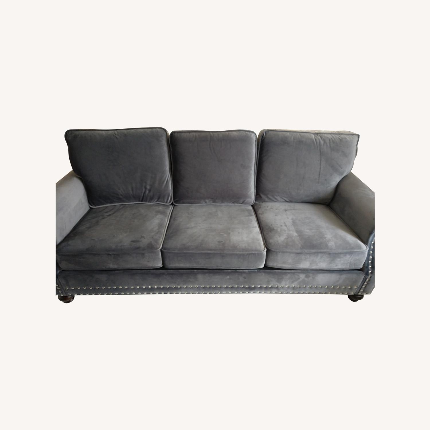 Fenderson 85.04" Velvet Rolled Arm Sofa - AptDeco