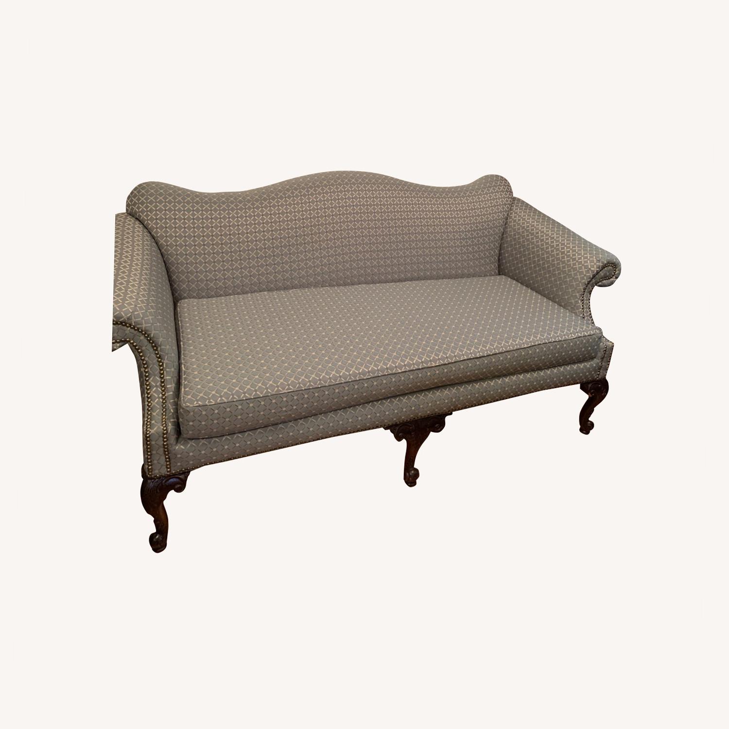 Mahogany Chippendale Camelback Claw Foot Sofa - AptDeco