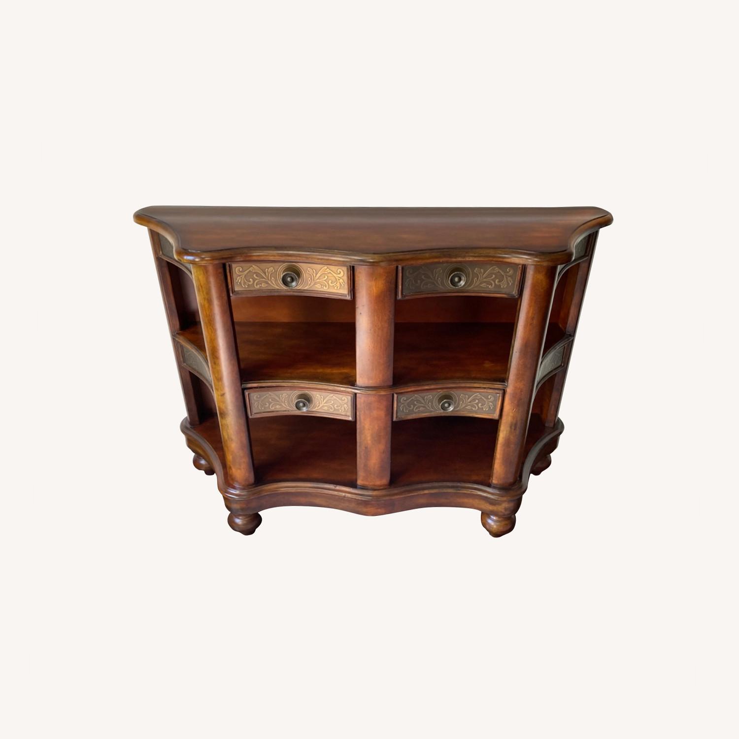 Antique Mahogany Wood Console/entry Table - AptDeco