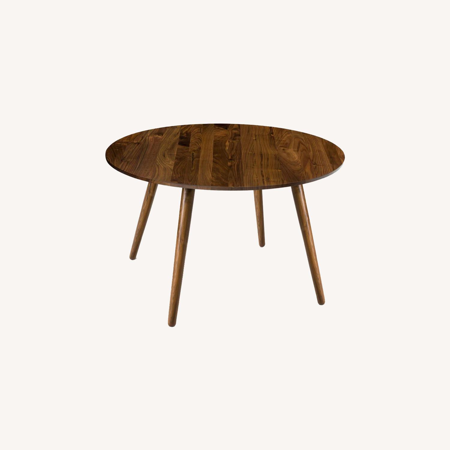 Article Seno Walnut Round Dining Table - AptDeco