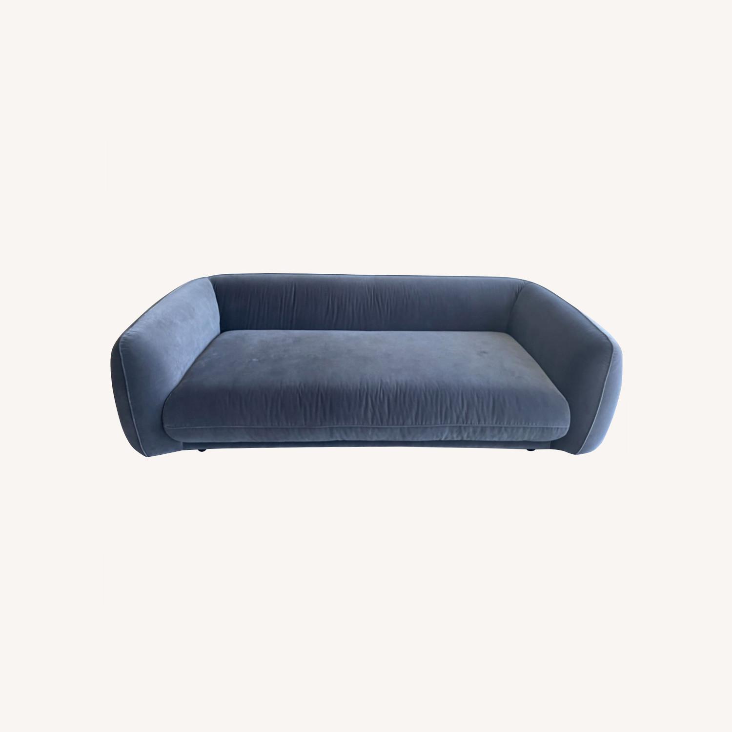 CB2 Valmar Grey Velvet Sofa - AptDeco