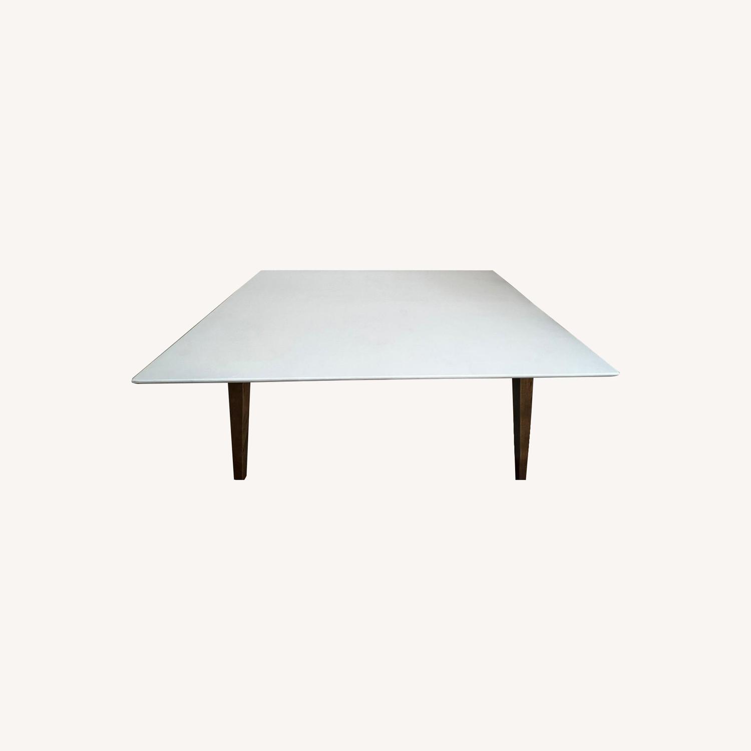 Wade Long White wood Dining Table - AptDeco