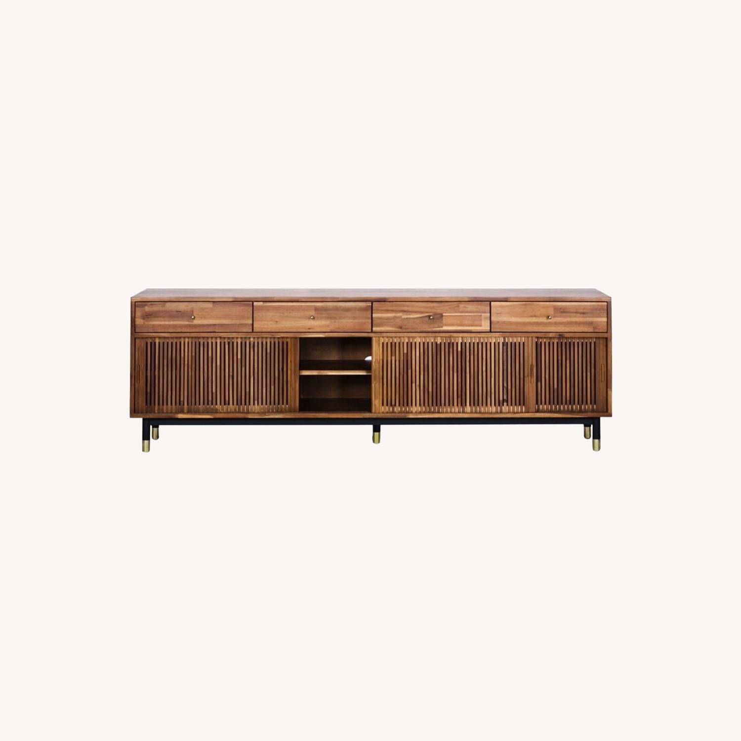 AllModern Solid Acacia Wood TV Stand - AptDeco