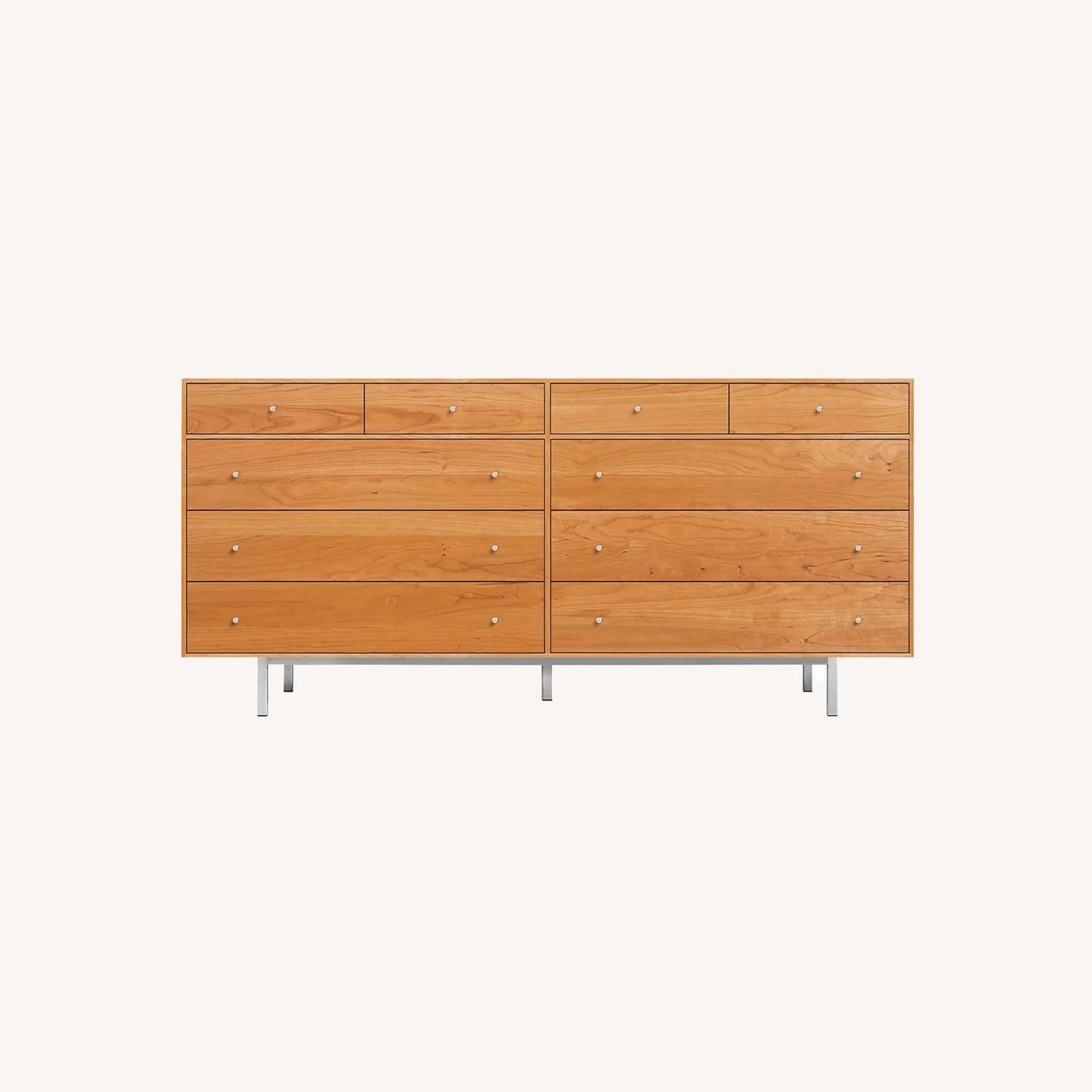 Hudson Cherry Stainless 72w 34h 10 Drawer Dresser - AptDeco