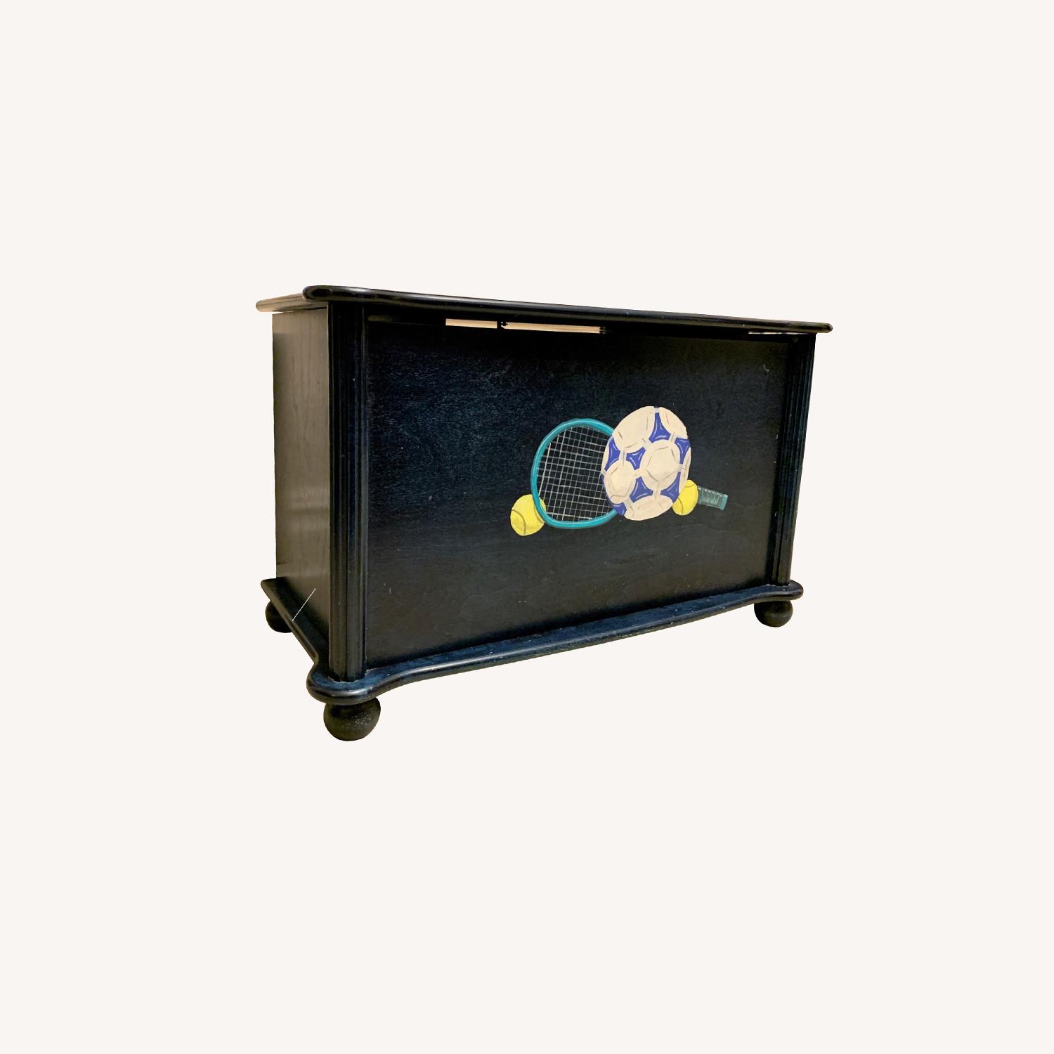 Decorated Blue Toy Chest - AptDeco
