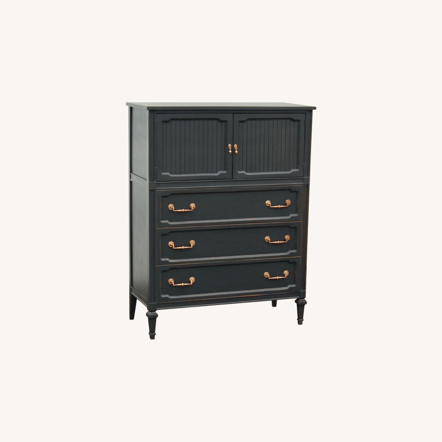 1970s Vintage Highboy in Black - AptDeco