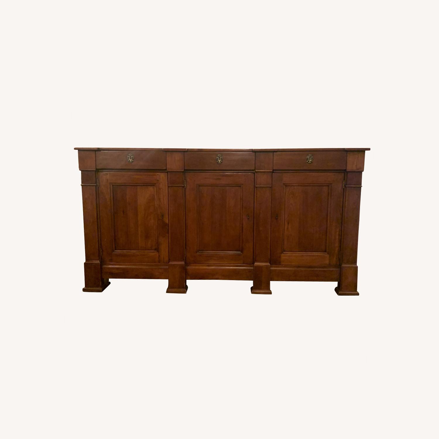 Grange Solid Cherry Wood 3 Door Credenza - AptDeco