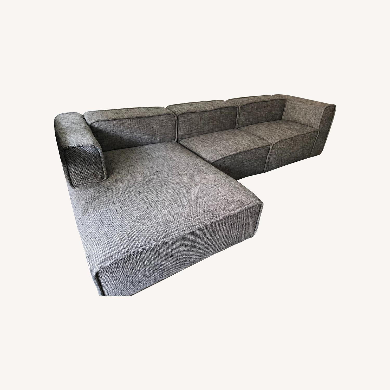 Article Quadra Mineral Taupe Left Chaise Module - AptDeco