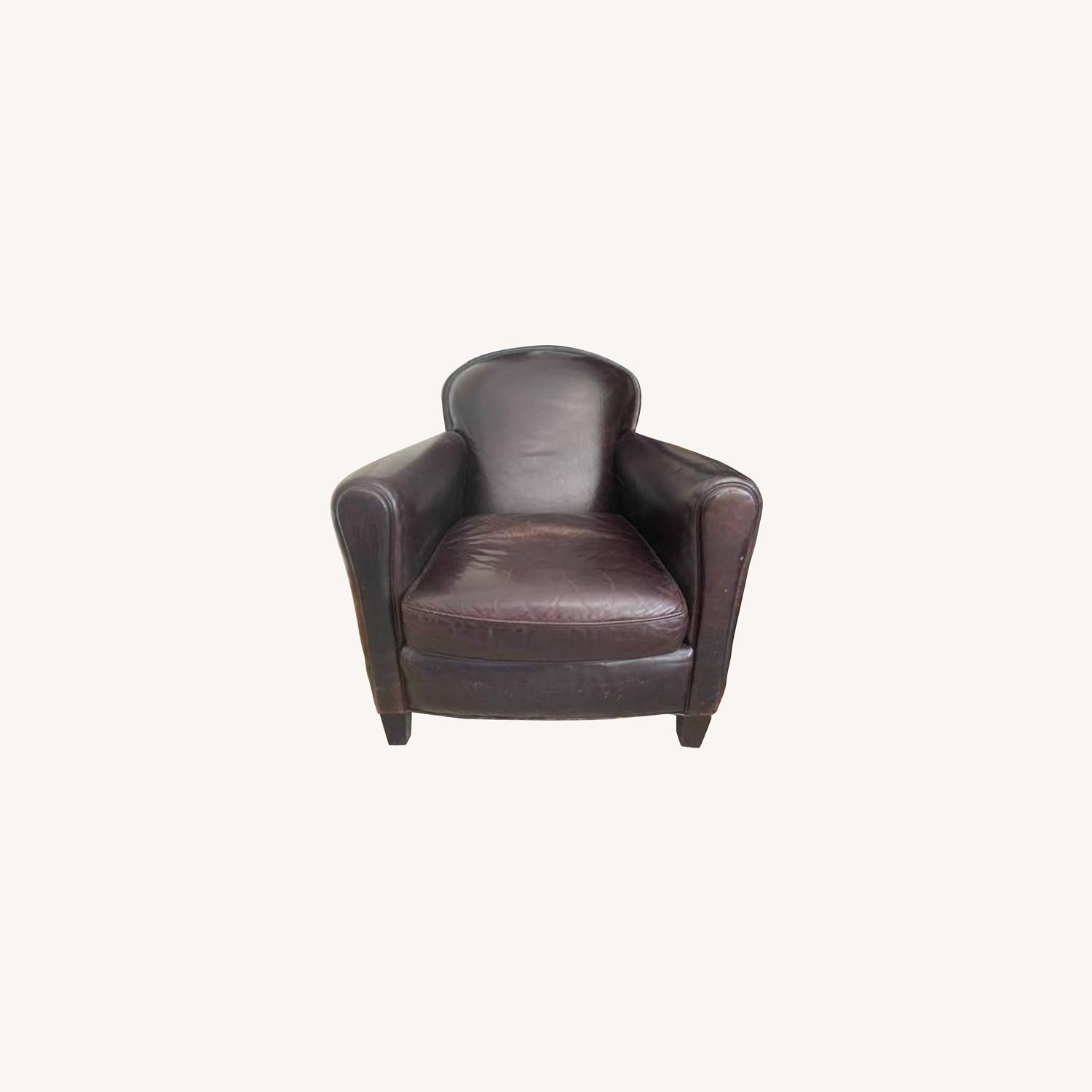 Leather Crate and Barrel Arm Chair - AptDeco